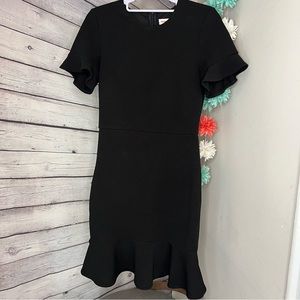 Showpo. | Dresses | Showpo Sz 6 Black Shortsleeve Peplum Zip Back ...